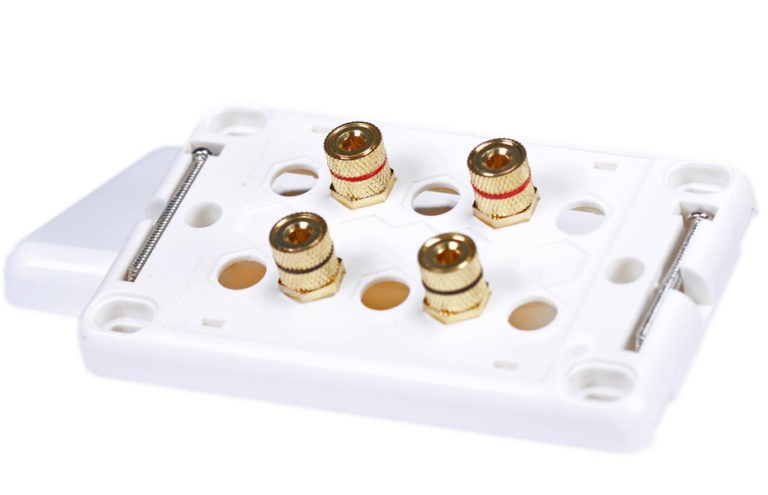 Banana Binding Post Wall Plate for 2 Speaker – Rapallo