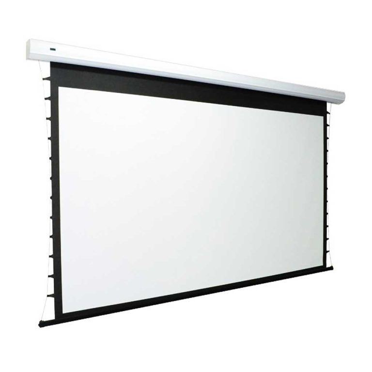 200" Indigo 16:9 Tab-Tensioned Motorised Acoustic Screen – Rapallo