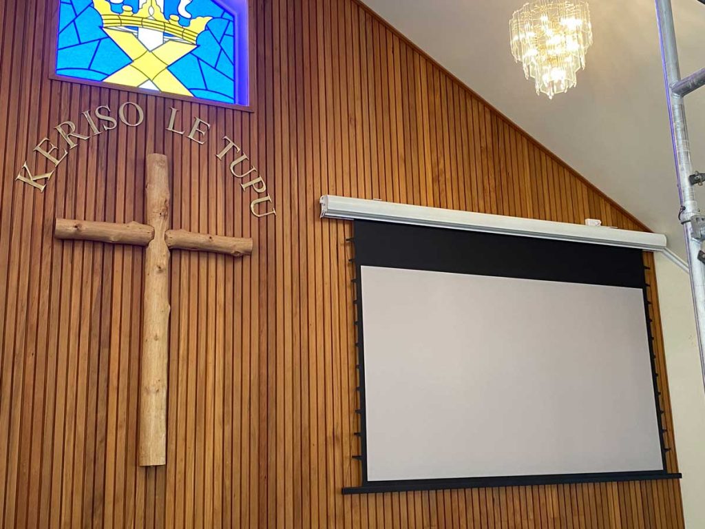 Screen & Projector Install @ Church – Rapallo