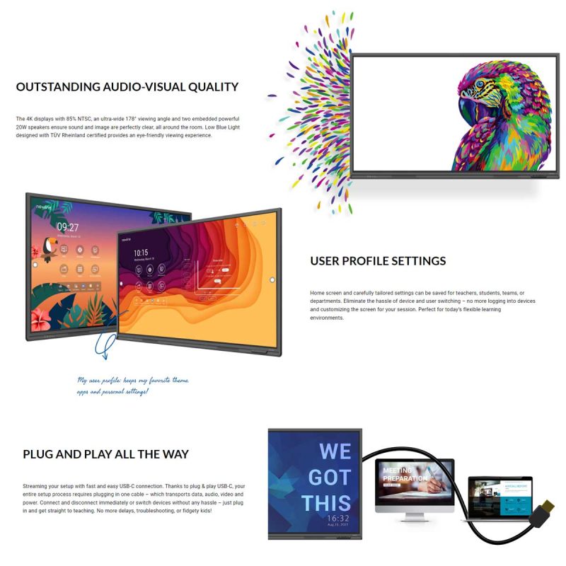 Newline Q Series High Performance Interactive Displays – Rapallo