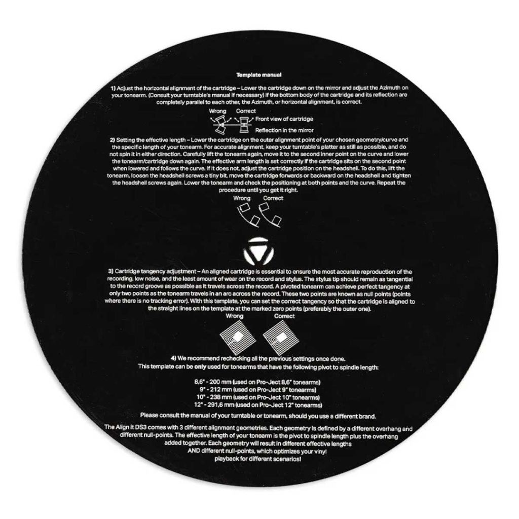 Pro-Ject Align It DS3 Cartridge Alignment Disc – Rapallo
