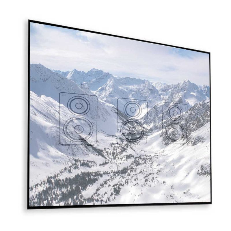 133" Indigo 4:3 Slimline Fixed Frame Acoustic Screen – Rapallo